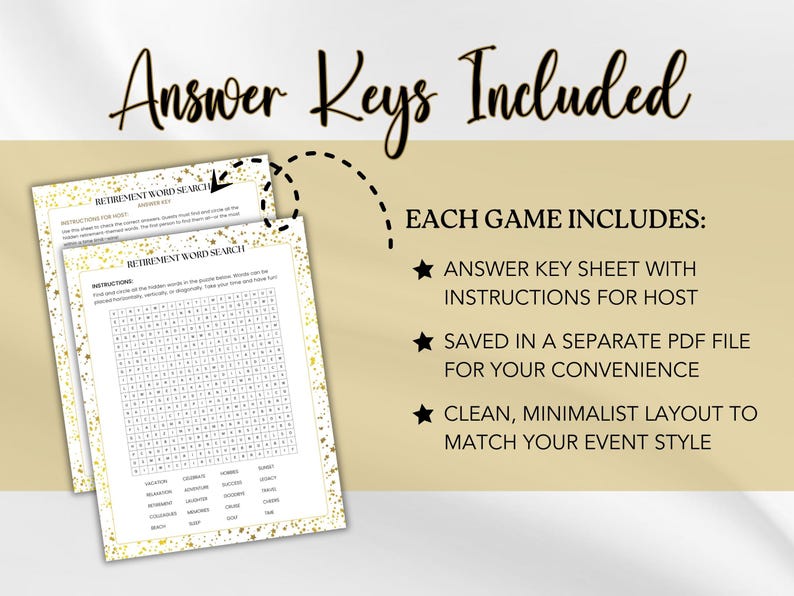Printable Retirement Party Game Bundle | 6 Fun Activities Trivia ...