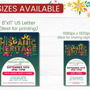 Hispanic Heritage Month Flyer Event Poster | Cultural Celebration Ad ...