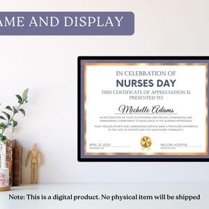 Nurses Recognition Award Certificate | Canva Template | Nursing ...