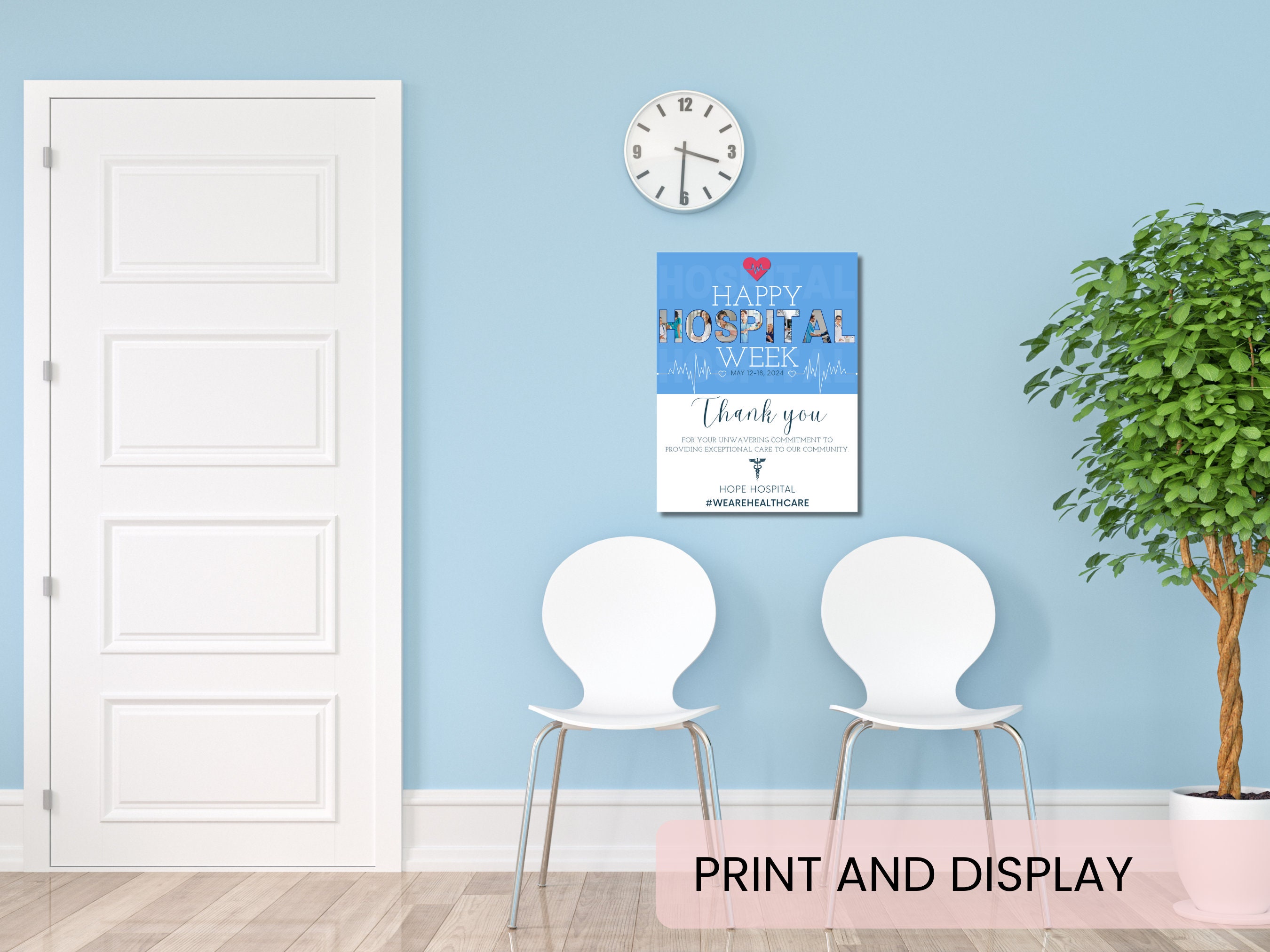 Happy Hospital Week Flyer | Editable Hospital Sign | Staff Appreciation ...