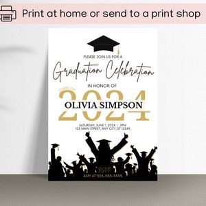 Graduation Celebration Invitation | Class of 2024 Personalized Download ...