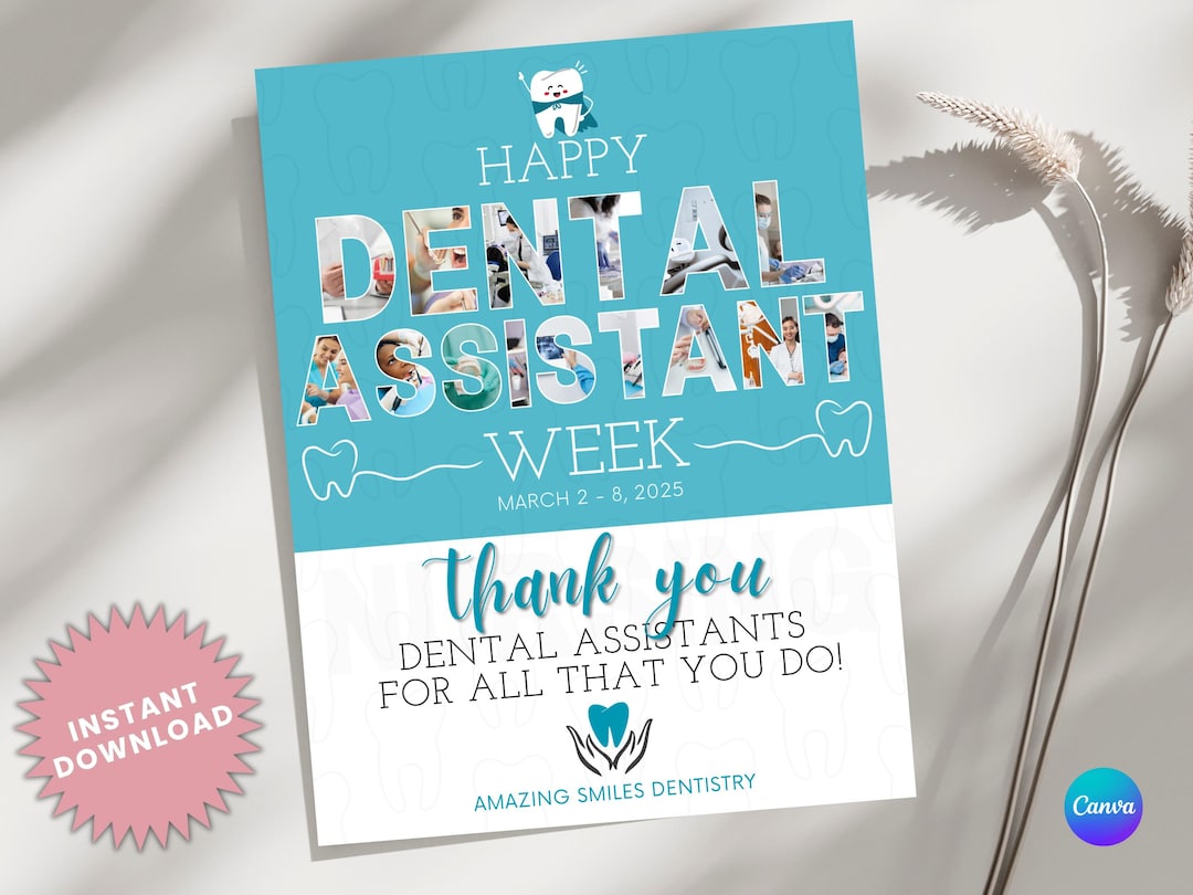 Dental Assistant Recognition Week Flyer | Dentist Office | Staff ...