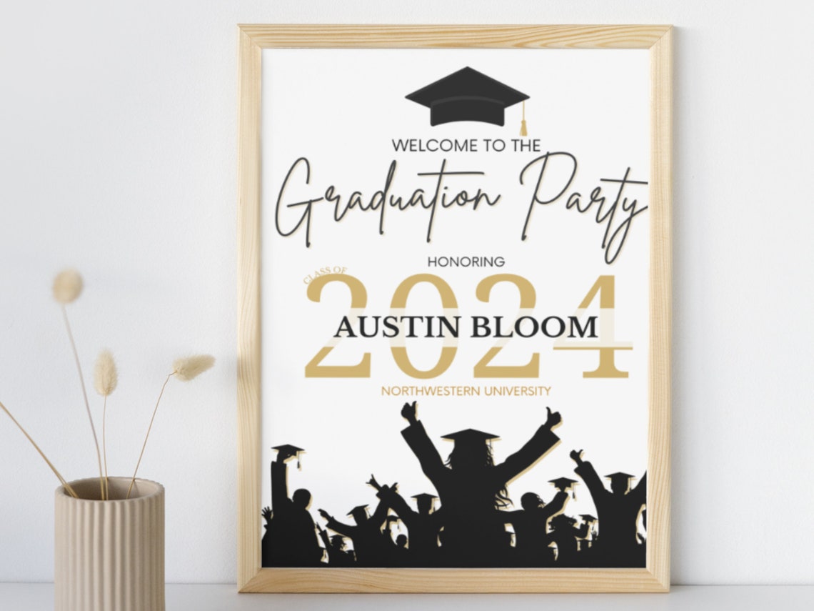 Graduation Party Welcome Sign | Graduate Celebration | Graduation Sign ...