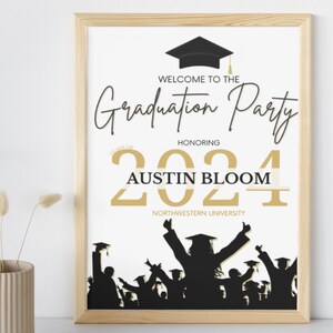 Graduation Party Welcome Sign | Graduate Celebration | Graduation Sign ...