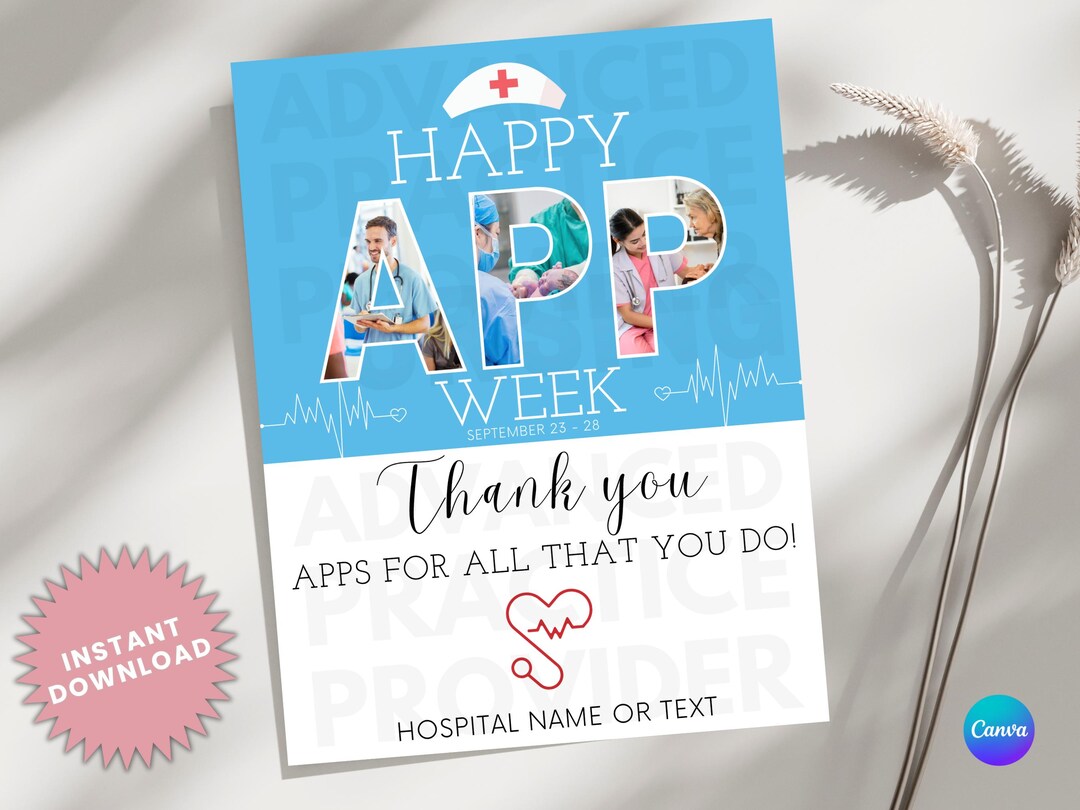 Advanced Practice Provider Week Flyer | Happy APP Week | Nurse Appreciation | Editable ...