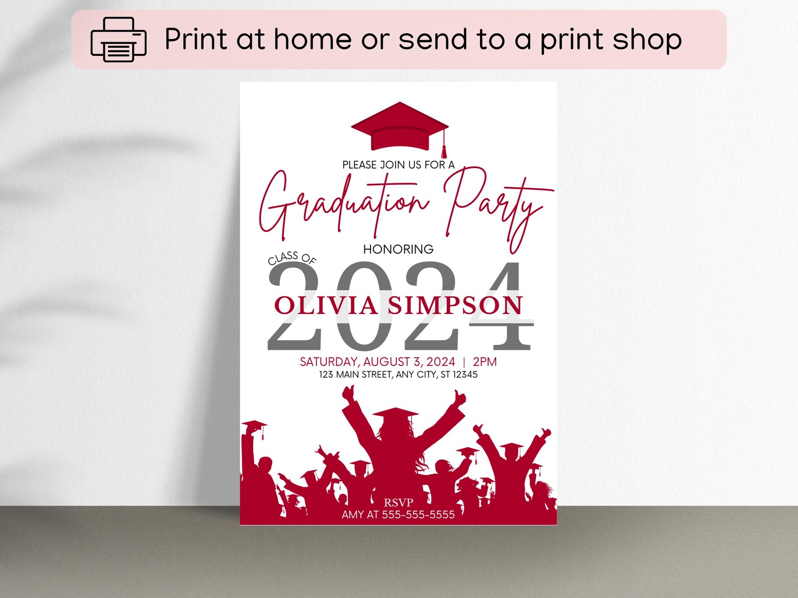 Graduation Celebration Invitation | Class of 2025 Personalized Download ...