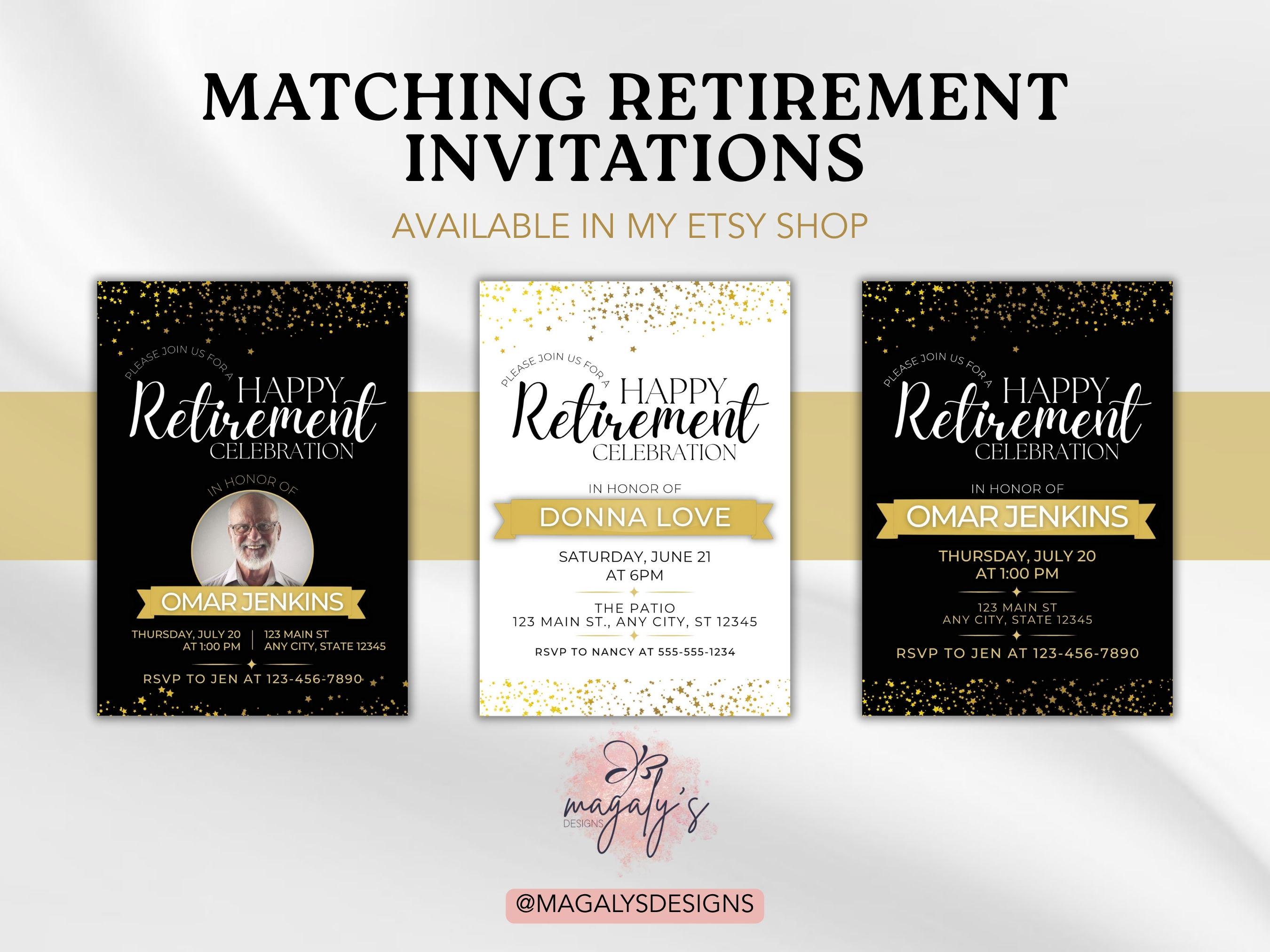 Retirement Party Photo Collage | Canva Template | Custom Retirement ...