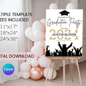 Graduation Party Welcome Sign | Graduate Celebration | Graduation Sign ...