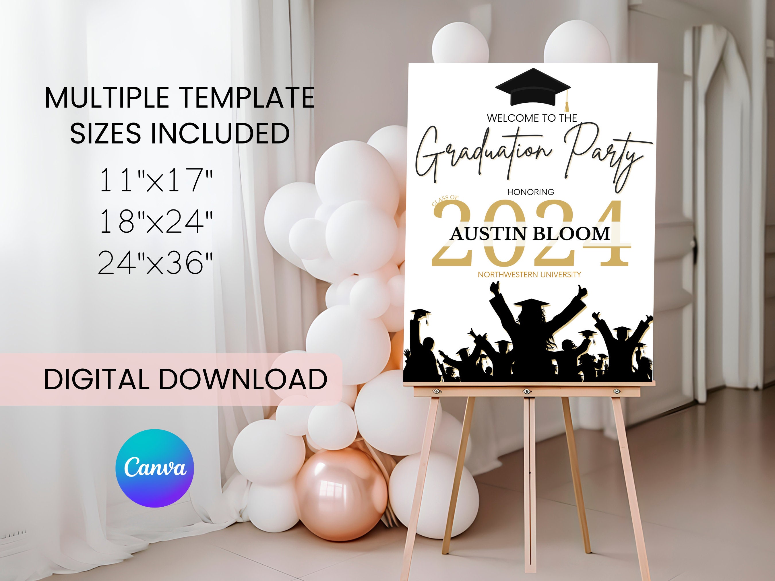 Graduation Party Welcome Sign | Graduate Celebration | Graduation Sign ...