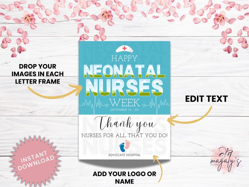 Neonatal Nurses Week Flyer Happy Neonatal Nurses Week Nurse ...