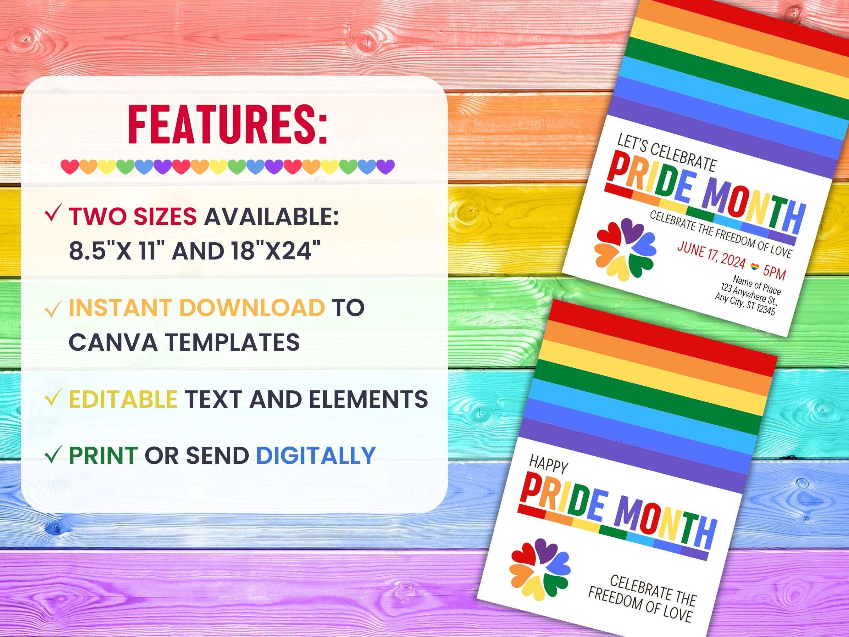 Pride Month Poster | Printable LGBTQ Month | Inclusive Poster | Pride ...
