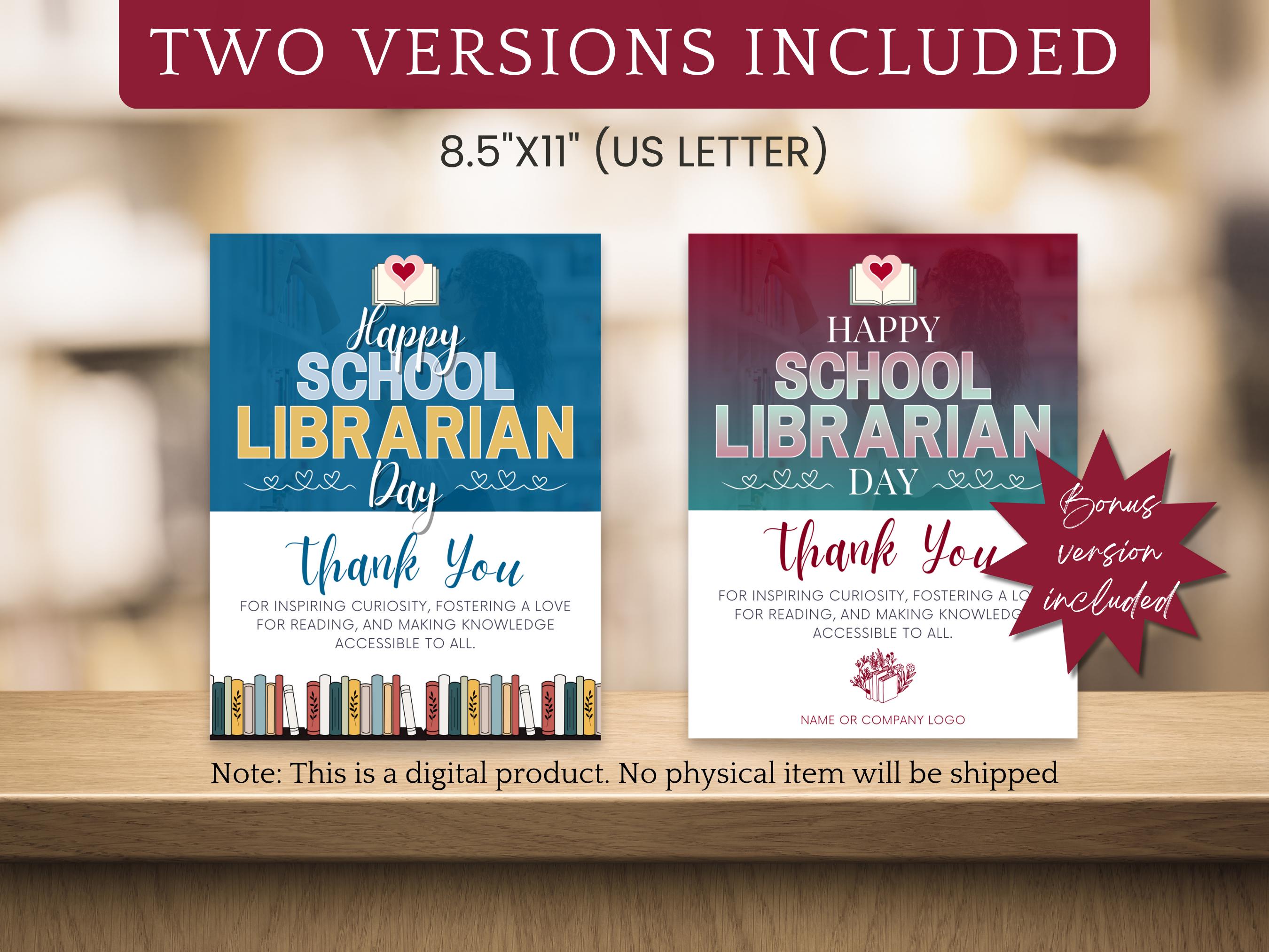 Editable School Librarian Appreciation Flyer | Canva Template + Bonus ...