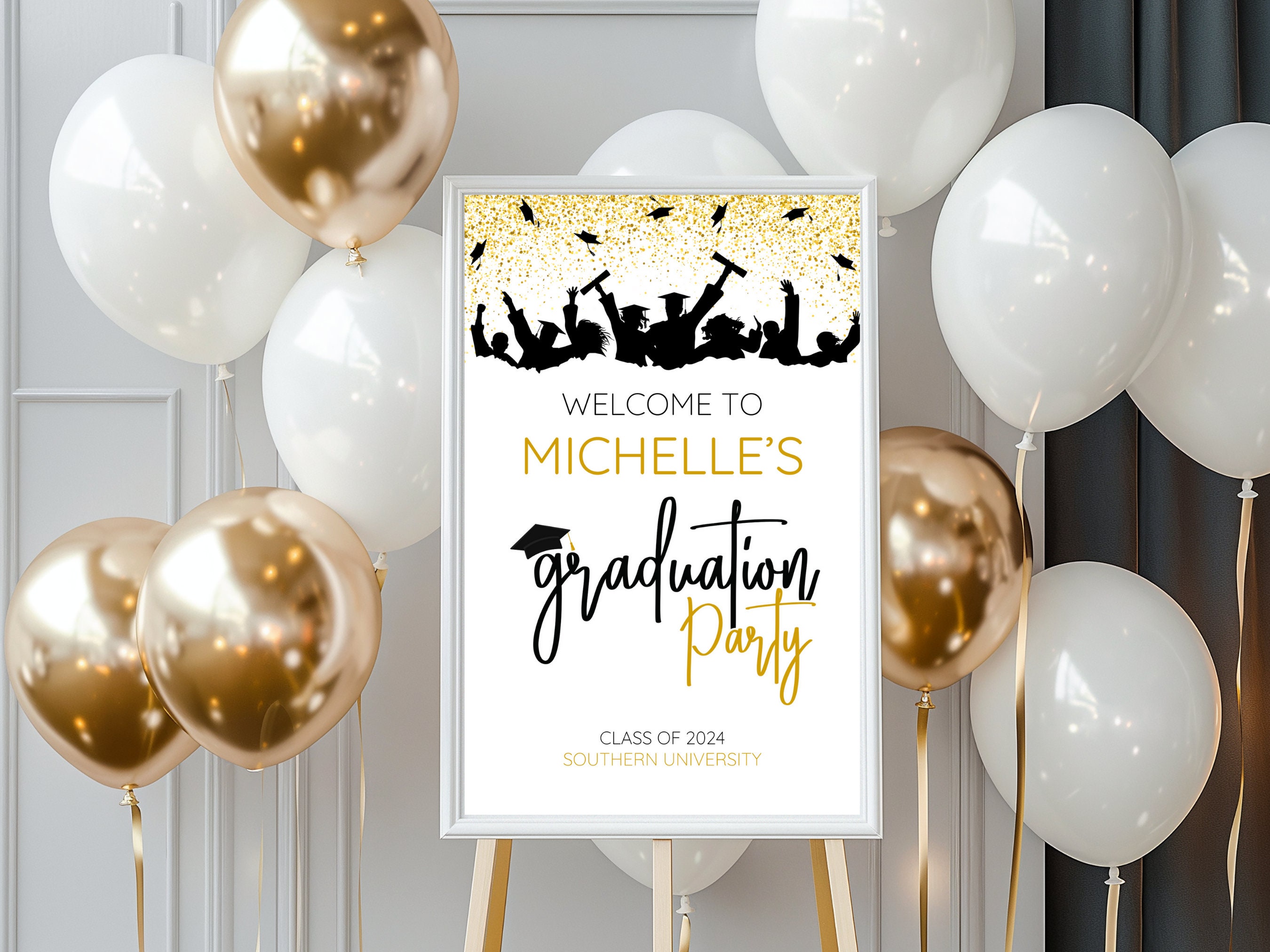 Graduation Party Welcome Sign Template | Graduation Poster Sign | Grad ...