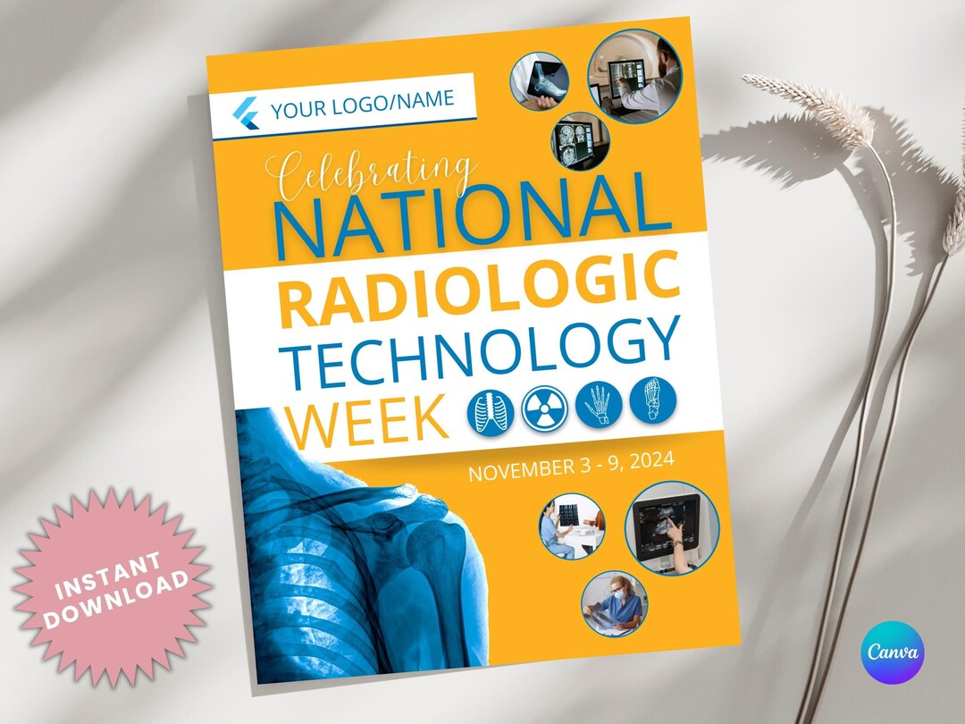 Editable Radiologic Technology Week Flyer in Canva | Printable 8.5x11 ...