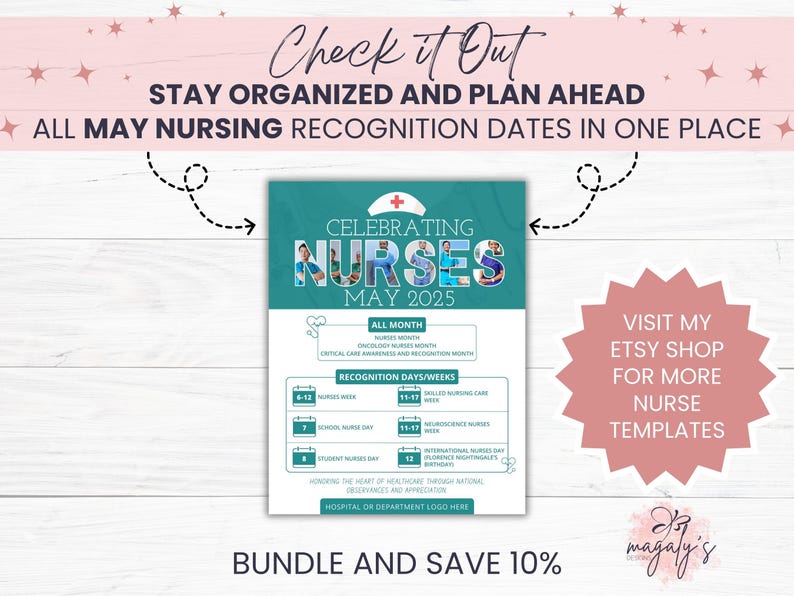 Editable Nurses Month Thank You Flyer | Nurse Week | Canva | Nurse ...