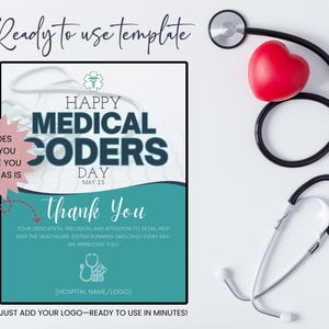 Medical Coders Day Canva Flyer | Medical Coding Staff Appreciation ...