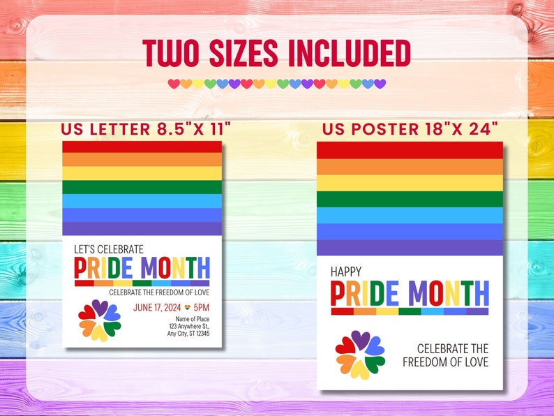 Pride Month Poster | Printable LGBTQ Month | Inclusive Poster | Pride ...