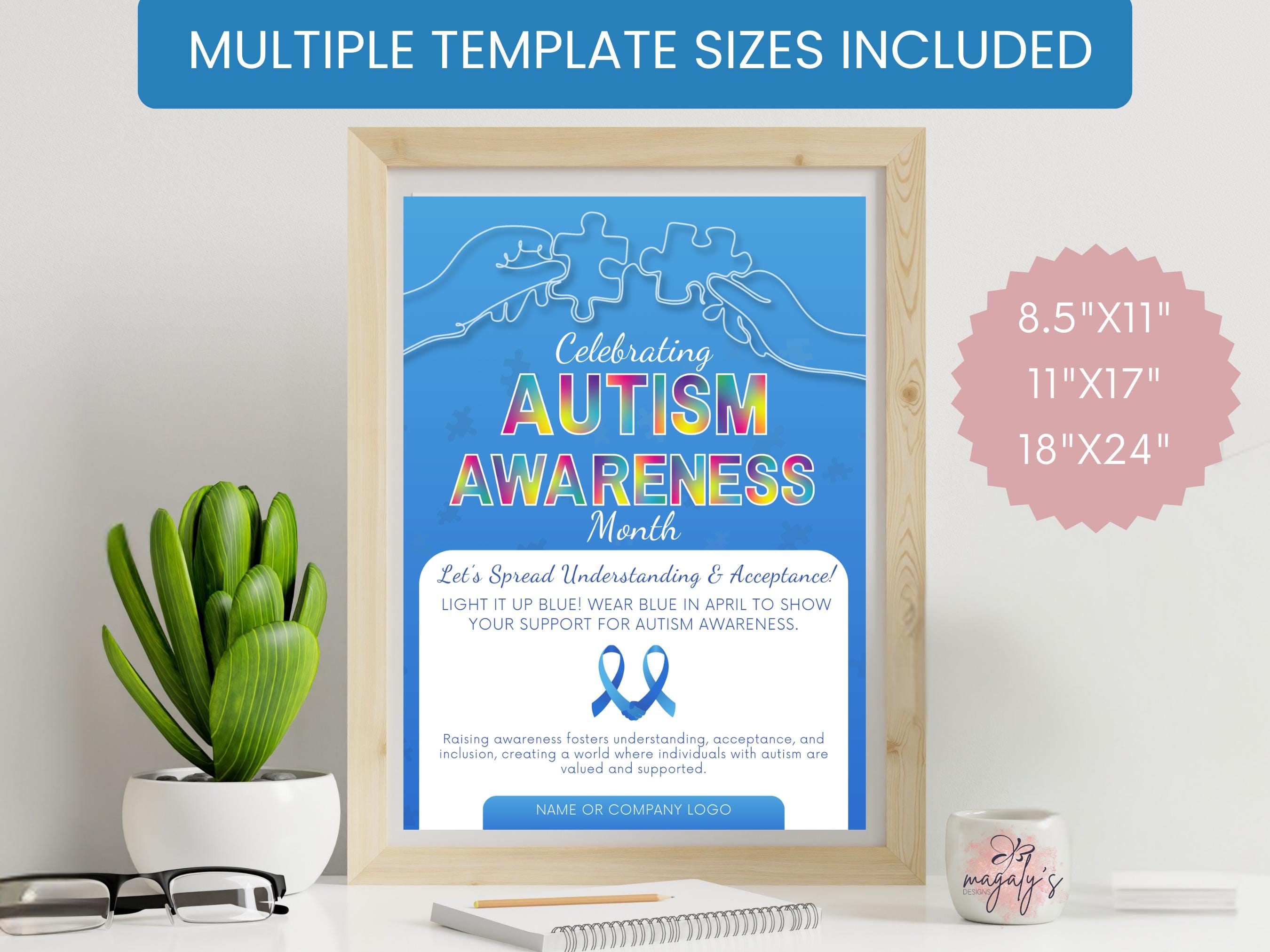 Autism Awareness Month Poster | Printable Autism Awareness Flyer ...
