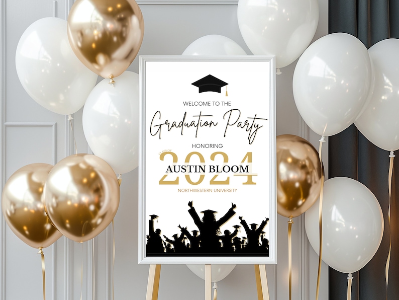 Graduation Party Welcome Sign | Graduate Celebration | Graduation Sign ...