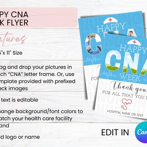 Happy CNA Week Flyer | Nursing Assistant Week | Nurse Appreciation ...