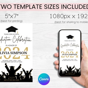 Graduation Celebration Invitation | Class of 2024 Personalized Download ...