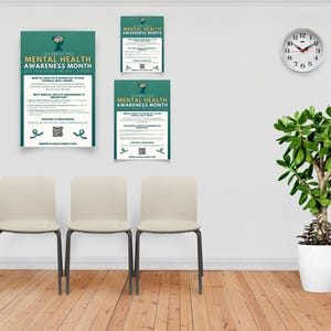 Mental Health Awareness Poster Canva Template | Editable Printable ...