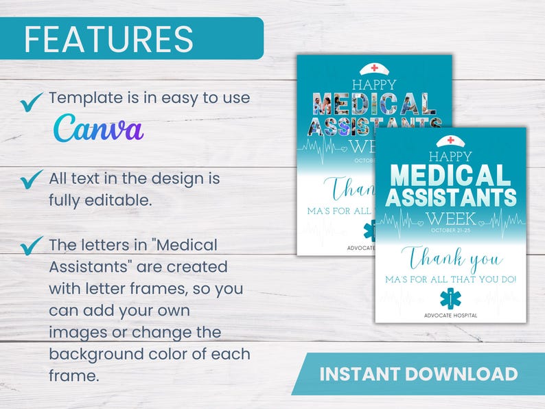 Editable Medical Assistants Recognition Week Flyer | Canva Template ...