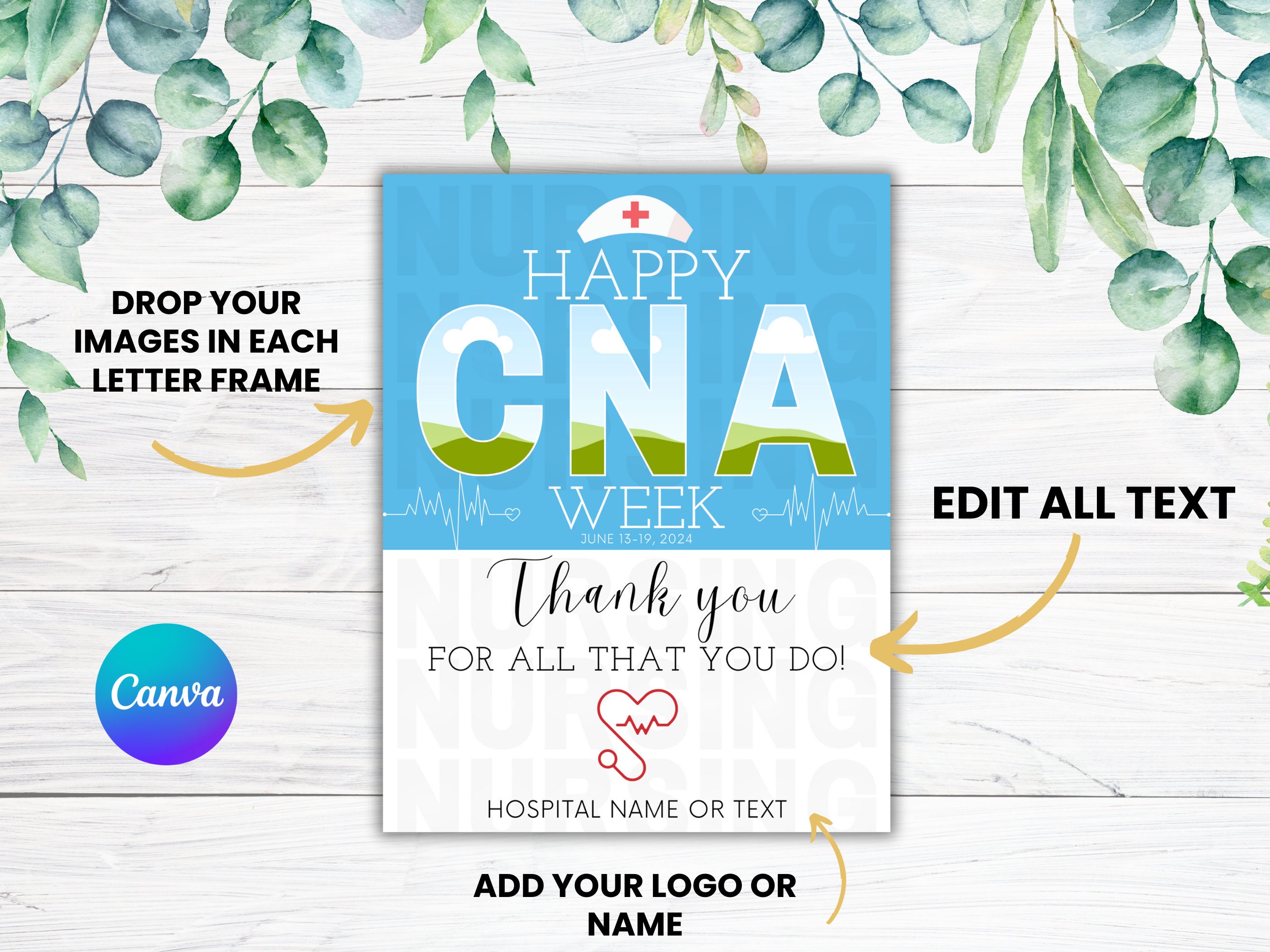 Happy CNA Week Flyer | Nursing Assistant Week | Nurse Appreciation ...