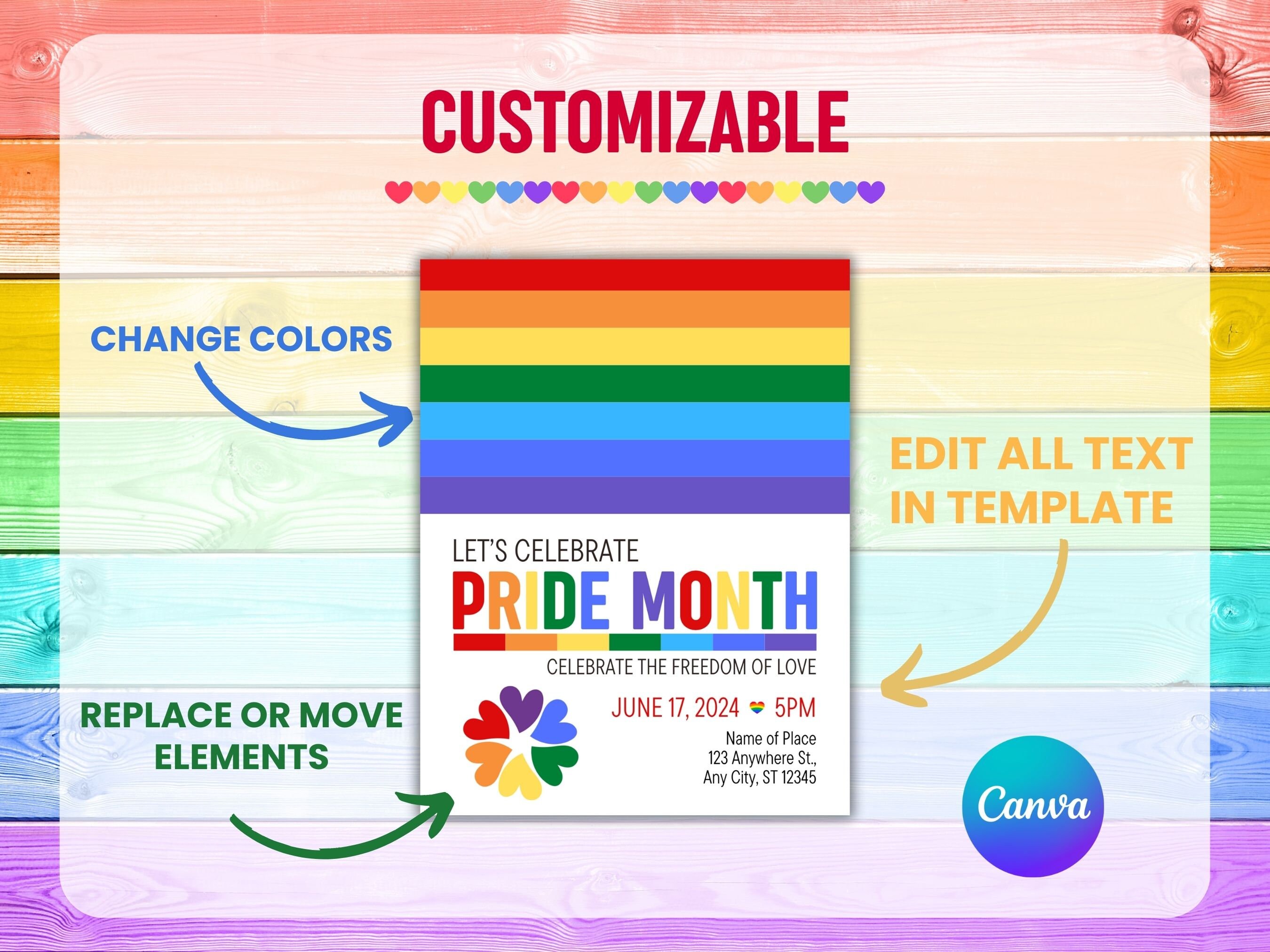 Pride Month Poster | Printable LGBTQ Month | Inclusive Poster | Pride ...