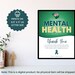 Mental Health Awareness Month Flyer Canva Template | Editable Thank You ...