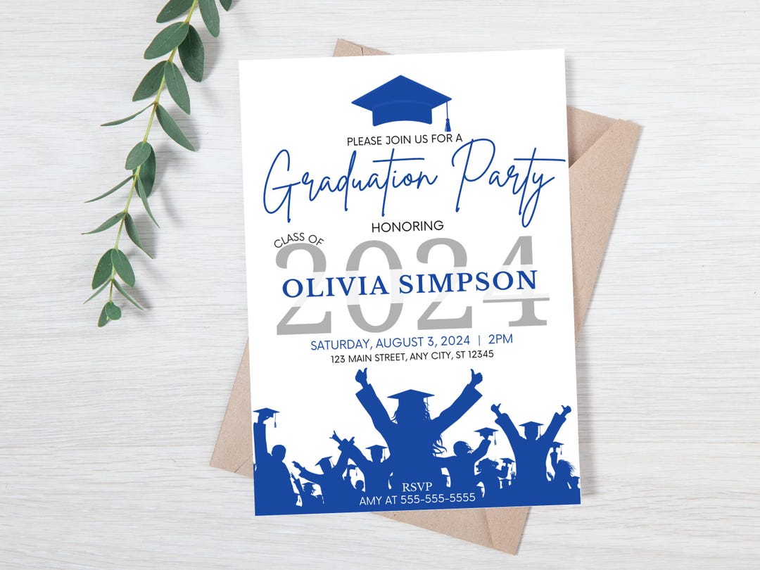 Graduation Celebration Invitation | Class of 2024 Personalized Download ...