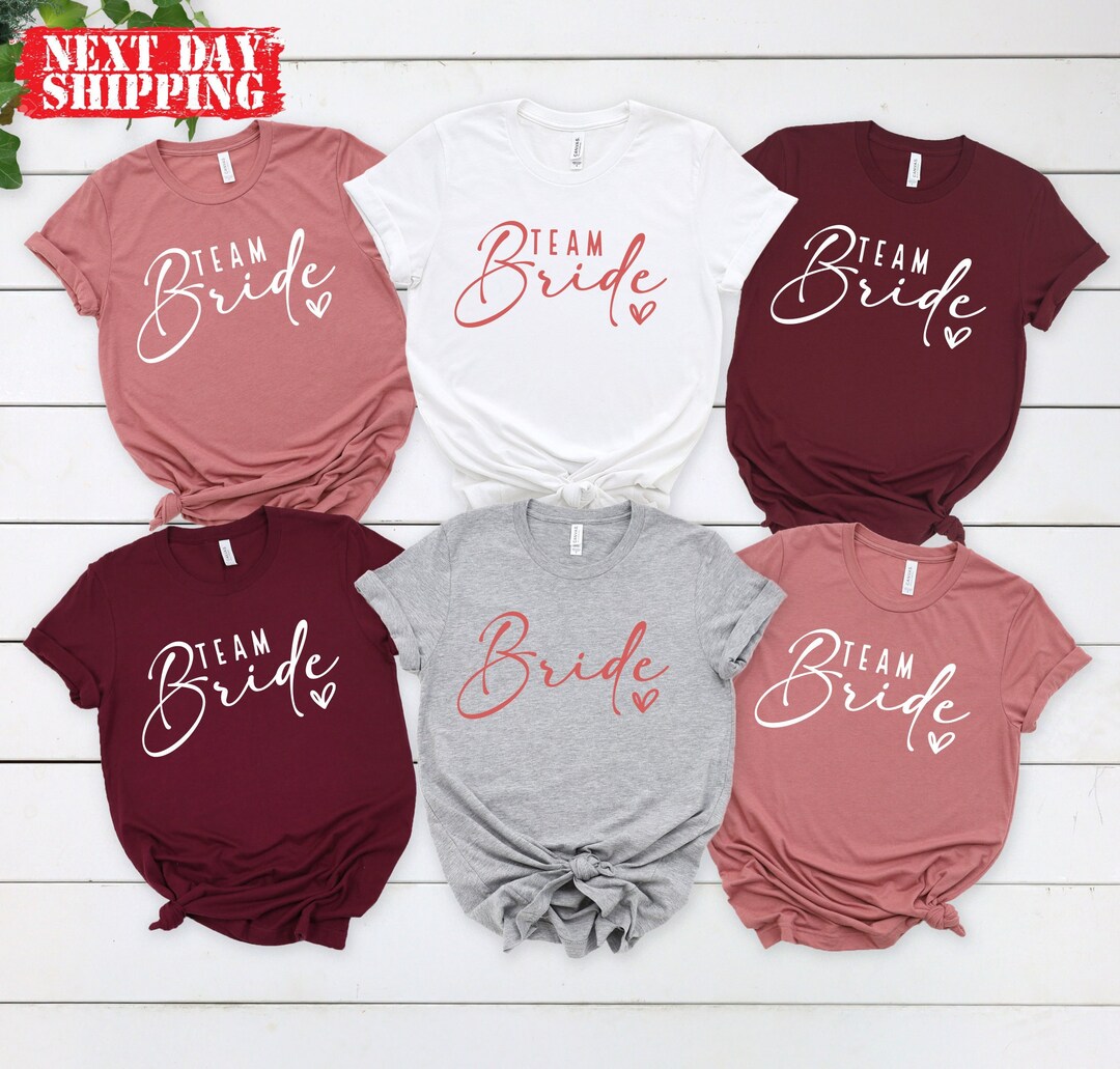 Custom Bride Shirt, Bachelorette Party Shirts, Personalized Bride Team ...