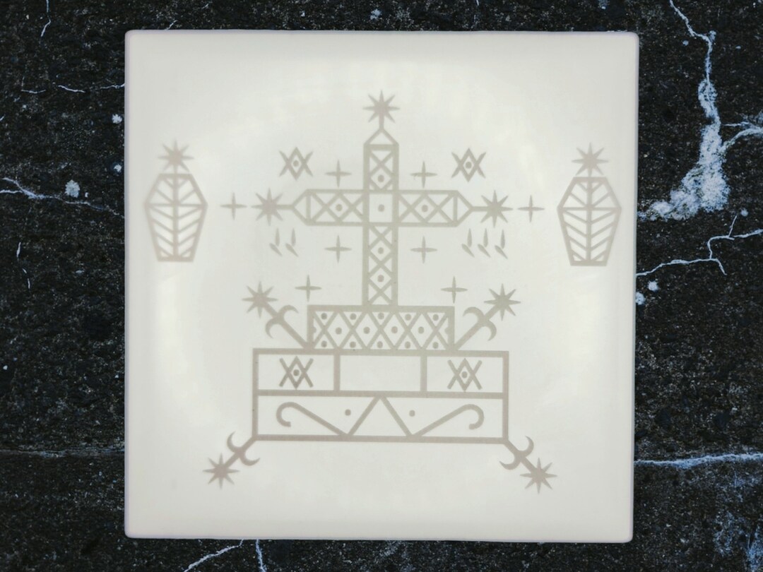 Baron Samedi Altar Decoration Ceramic Tile Witchy Gifts Voodoo Veve ...