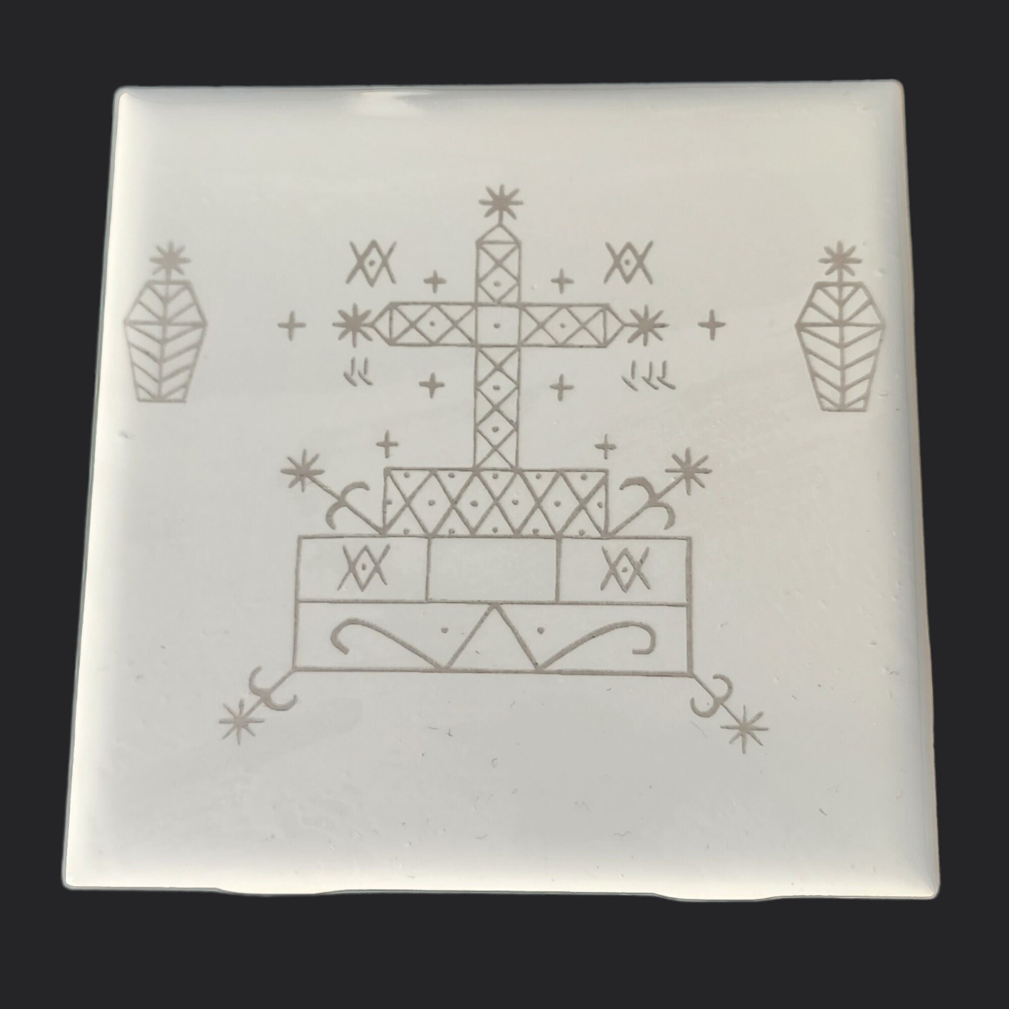 Enchanted Papa Legba Veve Altar Tile Voodoo Deity, Gatekeeper, Powerful ...