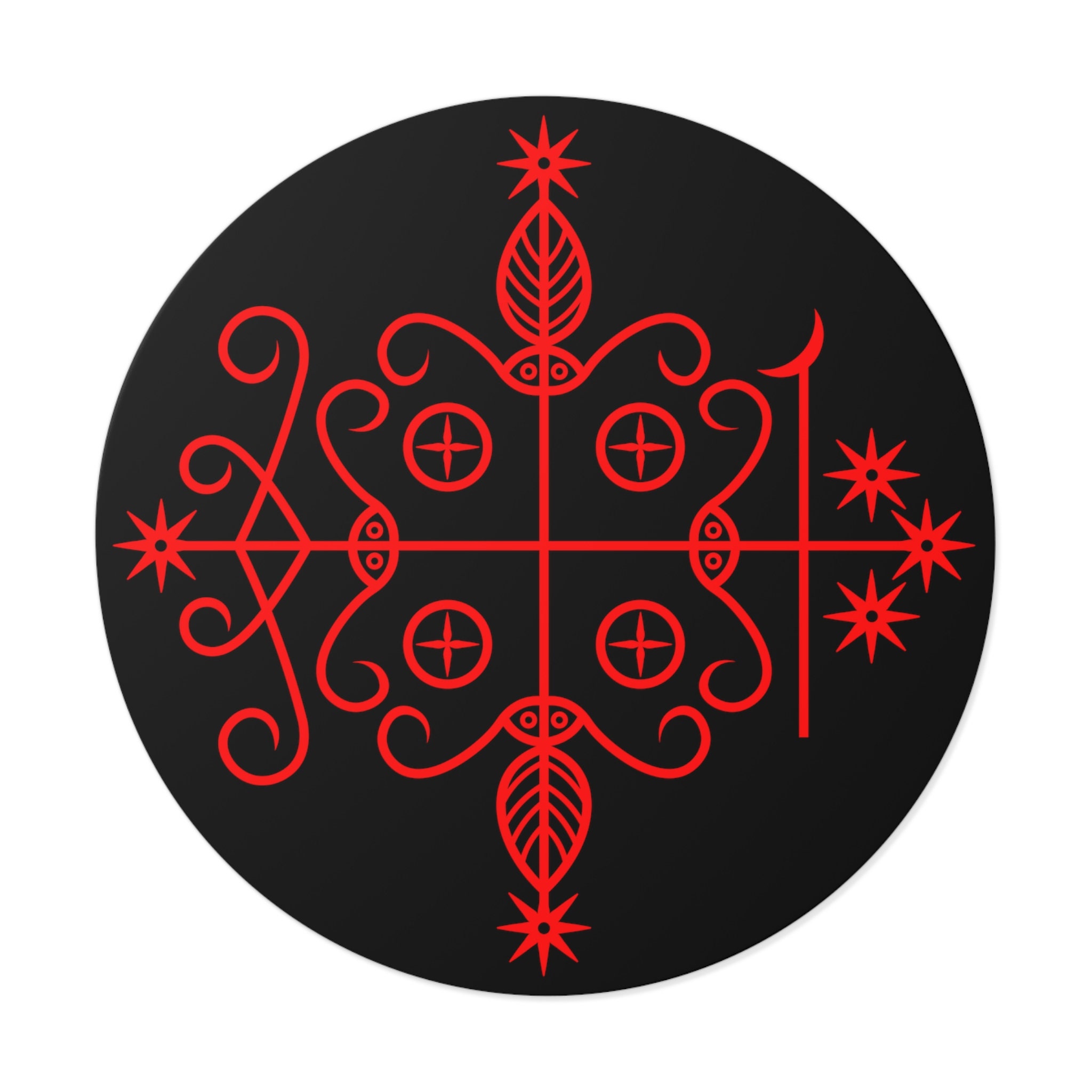 Vinyl Circle Stickers Indoor/outdoor Papa Legba Mystique: Voodoo ...