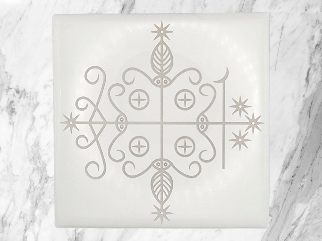 Enchanted Papa Legba Veve Altar Tile Voodoo Deity, Gatekeeper, Powerful ...