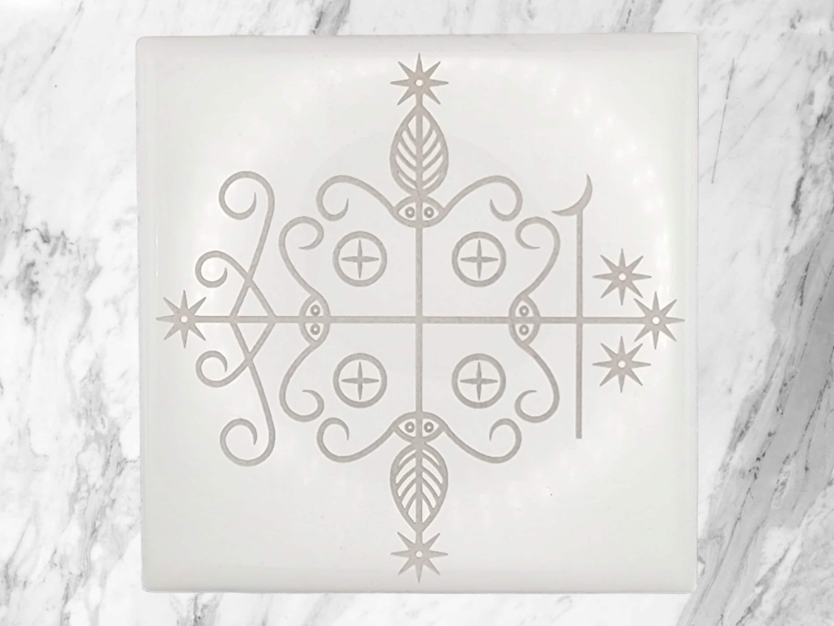 Enchanted Papa Legba Veve Altar Tile Voodoo Deity, Gatekeeper, Powerful ...