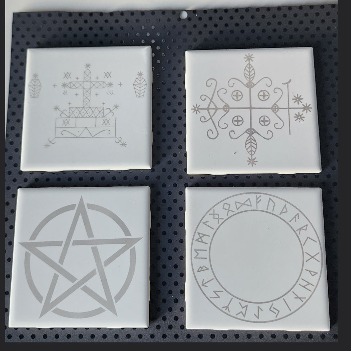 Enchanted Papa Legba Veve Altar Tile Voodoo Deity, Gatekeeper, Powerful ...