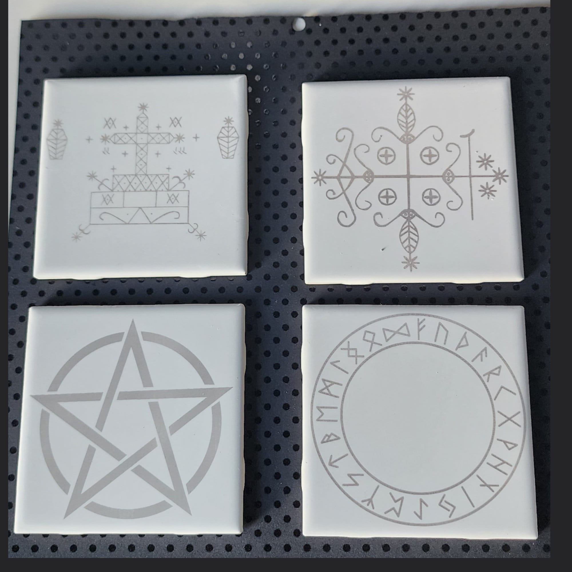 Enchanted Papa Legba Veve Altar Tile Voodoo Deity, Gatekeeper, Powerful ...