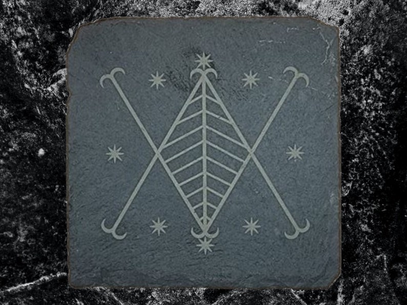 Enchanted Papa Legba Veve Slate Altar Tile Voodoo Deity, Gatekeeper ...