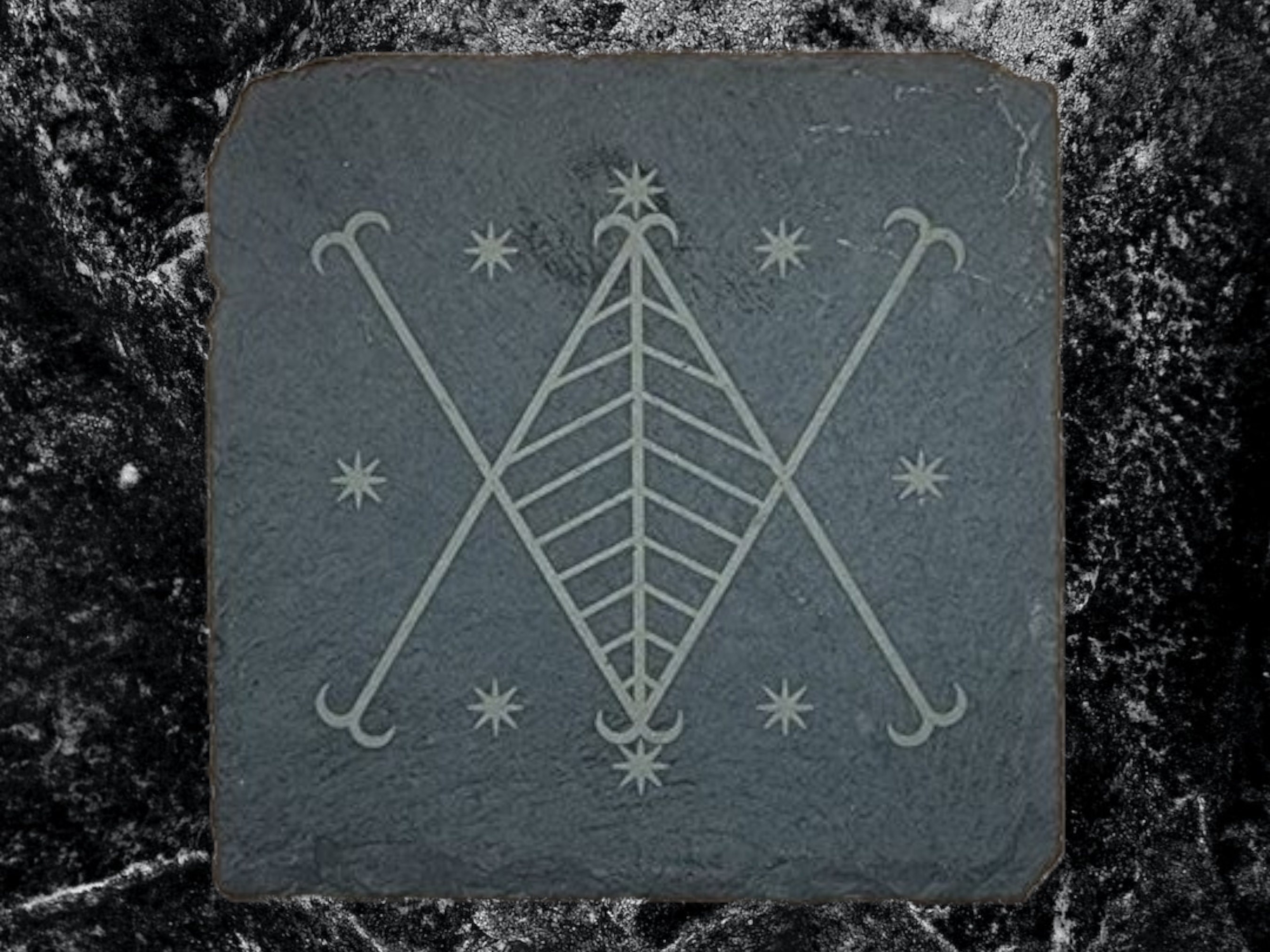 Enchanted Papa Legba Veve Slate Altar Tile Voodoo Deity, Gatekeeper ...