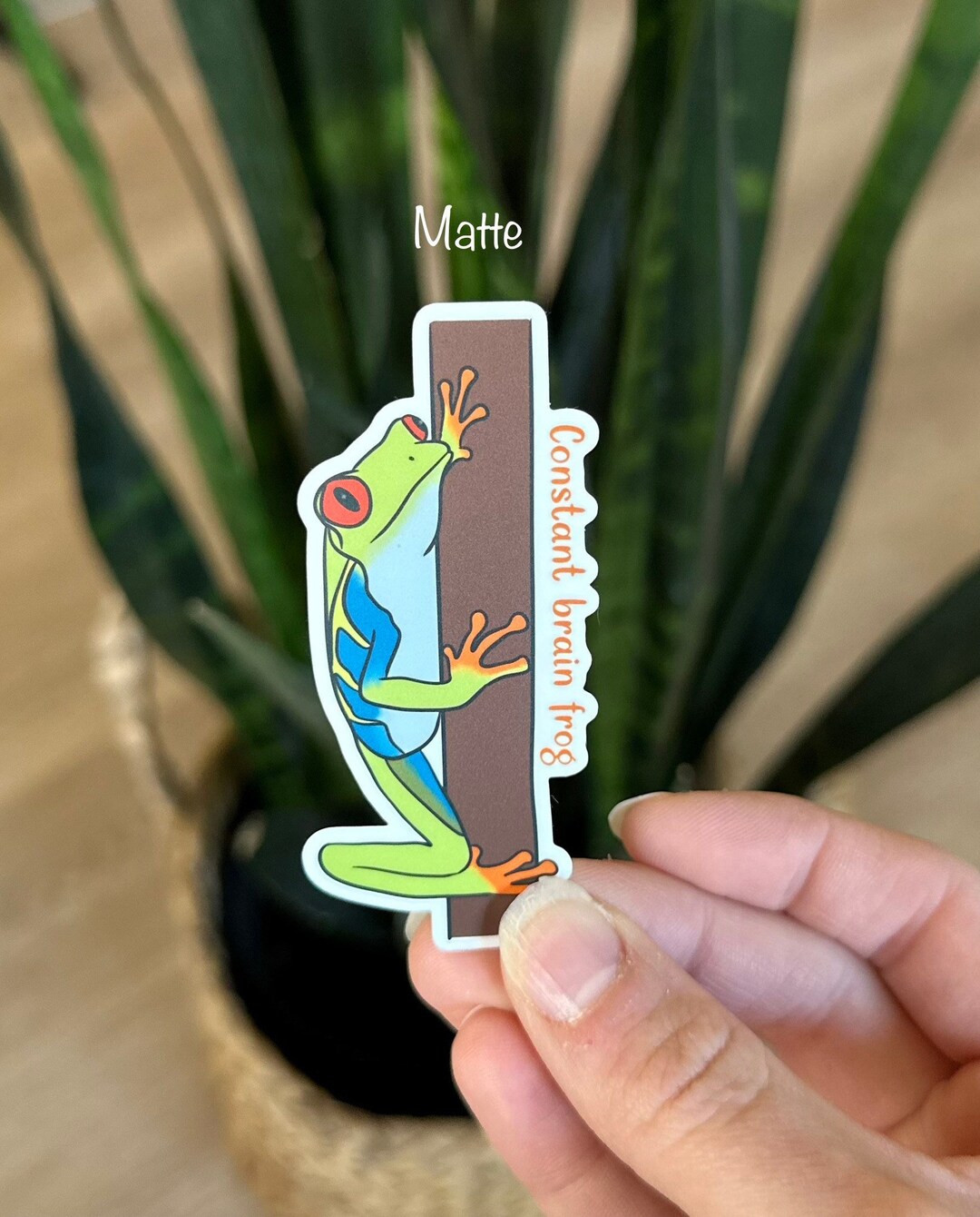 Constant Brain Fog Stickers, Tree Frog Vinyl Stickers, ADHD Stickers ...