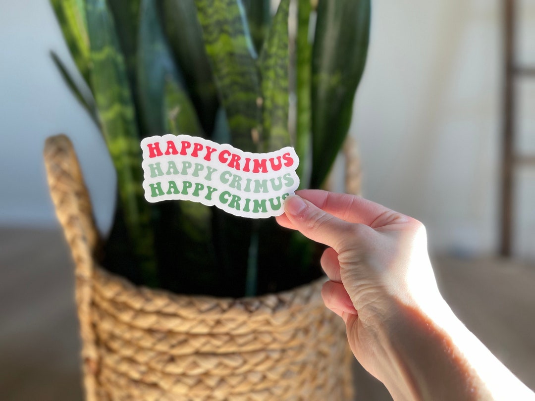 Happy Crimus Stickers, Christmas Stickers, Old School Vine, Merry ...
