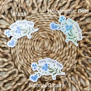 ADHD Sticker, Sorry I Forgot Again, Cute Forget-me-not Flower Laptop ...