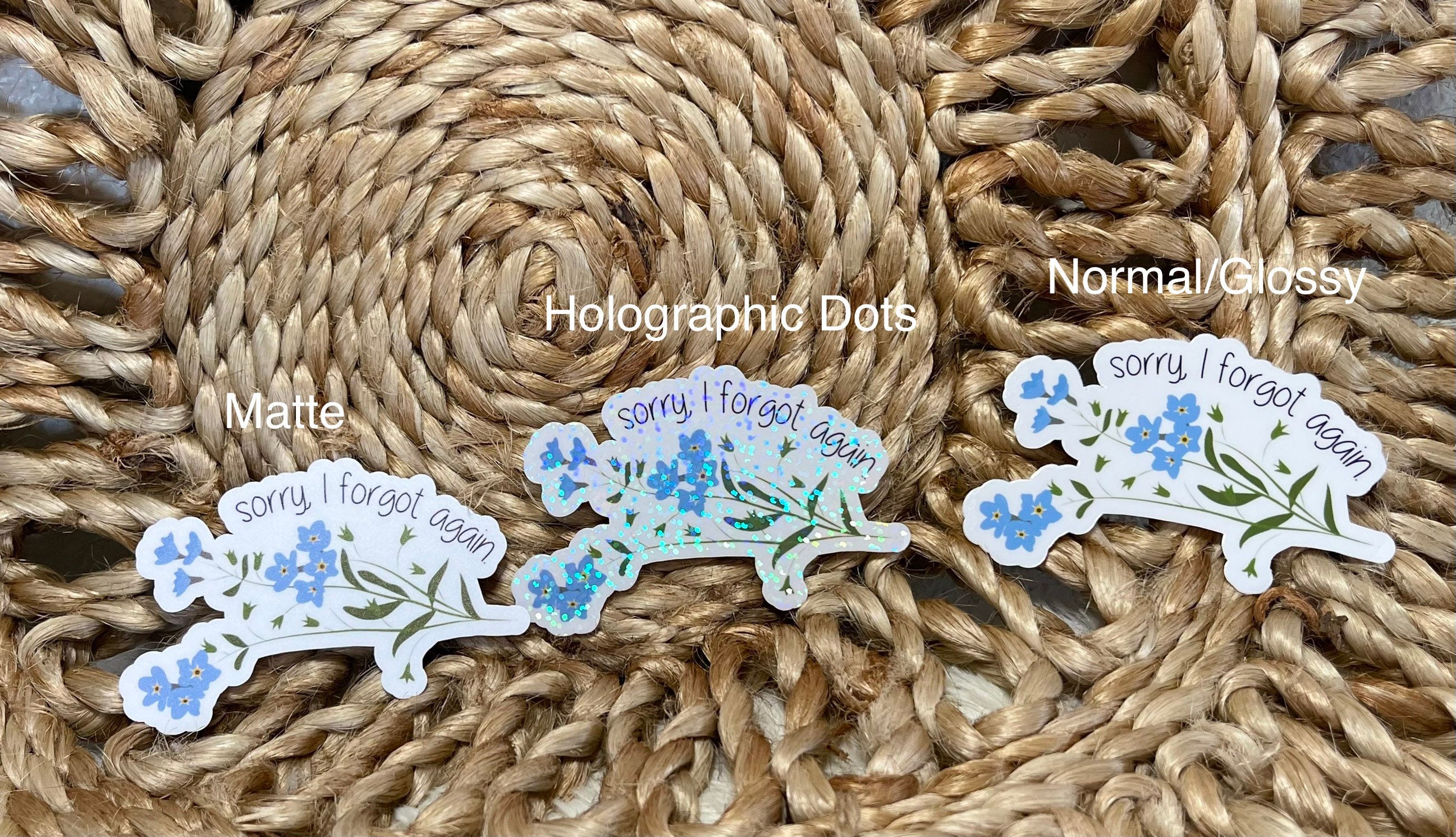 ADHD Sticker, Sorry I Forgot Again, Cute Forget-me-not Flower Laptop ...