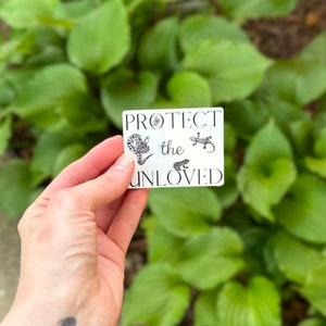 Protect the Unloved Vinyl Stickers, Snake Lover Vinyl Stickers, Protect ...