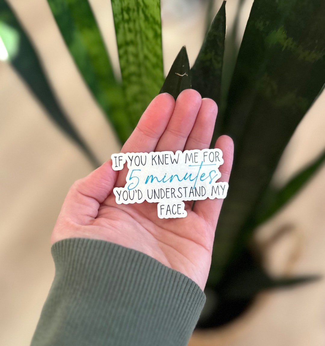 If You Knew Me You Would Understand My Face, BRF Sticker, Its Just My ...