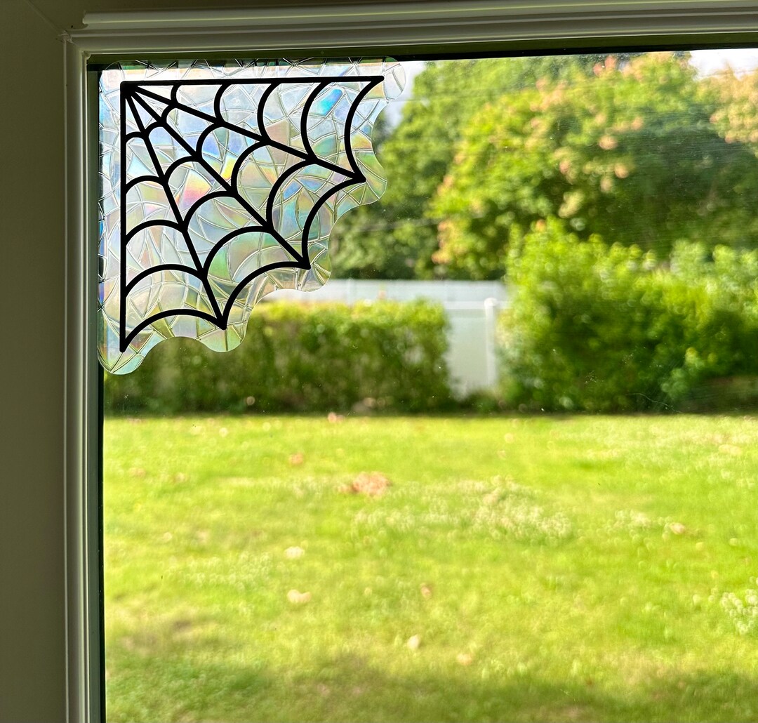 Spider Web Sun Catcher Window Cling, Suncatchers, Spider Window Cling ...