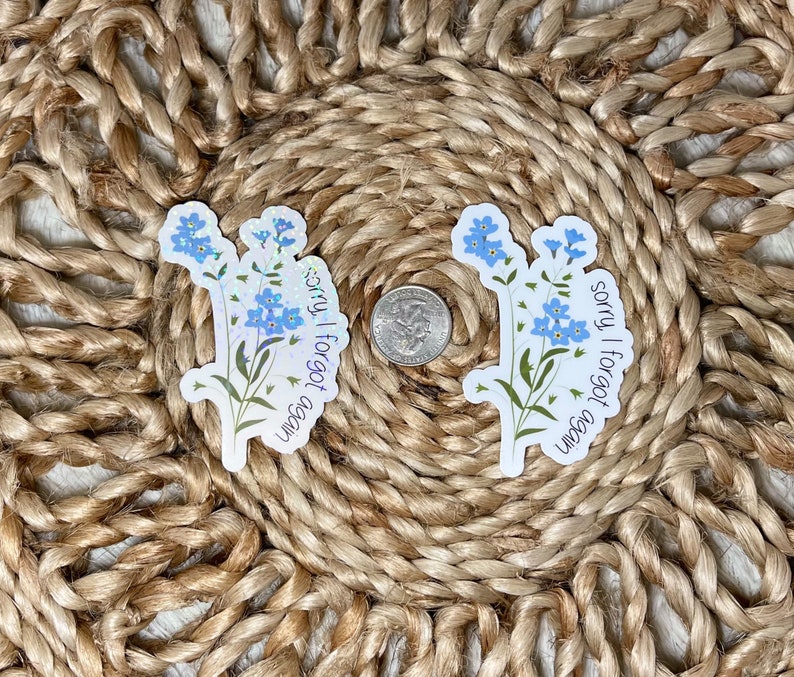 ADHD Sticker, Sorry I Forgot Again, Cute Forget-me-not Flower Laptop ...