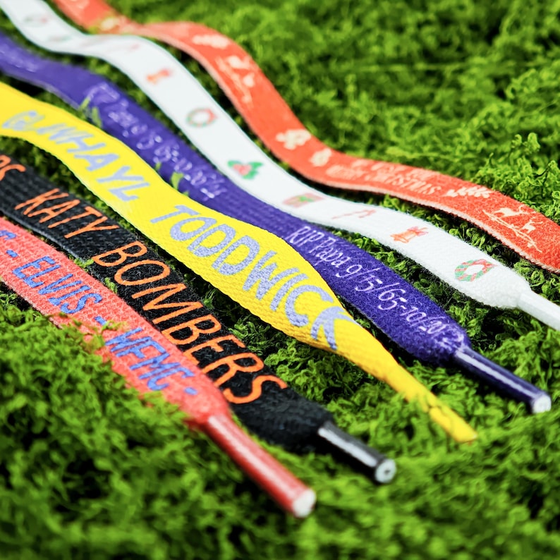Custom Picture/name/text Shoelace,handmade Shoe Laces,stylish Canvas ...